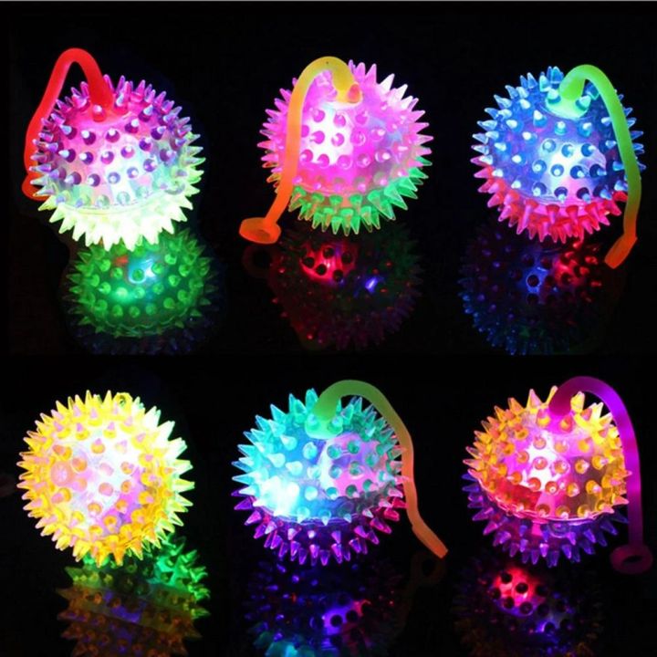 HT-LED Flashing Bouncing Spiky Ball Squeezy Toys By Crown Aquatics ...