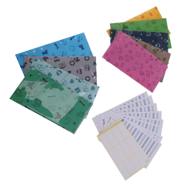 58 Pieces Glitter Binder Cover A6 PVC Binder Cover Sets 4 Sheets Label ...