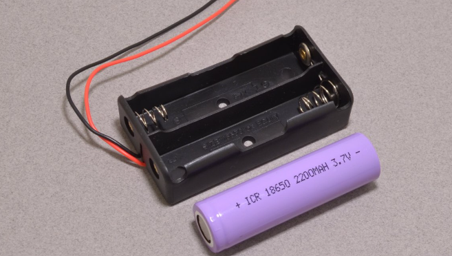 Battery Case Holder For 2 x 18650 Cell 3.7V Box Black Plastic Storage ...