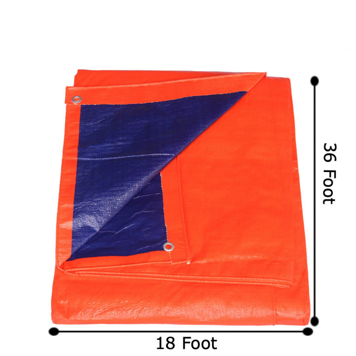18x36 feet Orange Blue HQ Tripal / Tarpaulin / Tarp / Heavy Duty ...