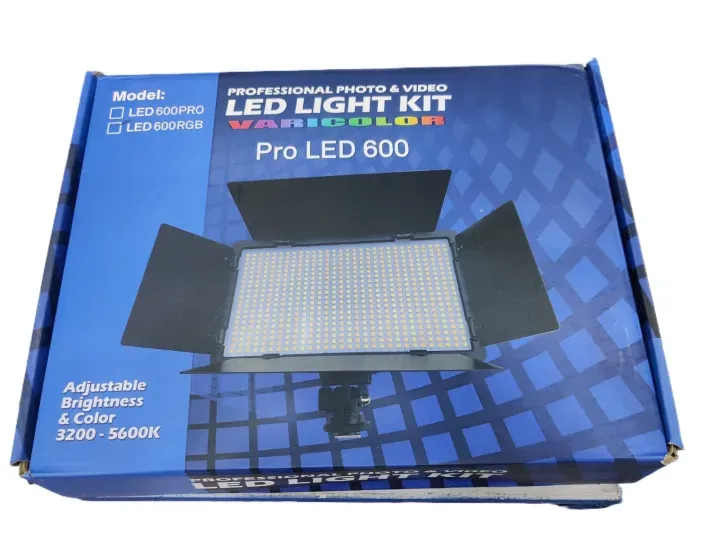 Professional Video Light Pro Led 600 with Barndoor Professional Dual ...