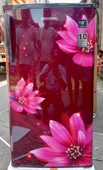 Akaritek 190 Litre Single Door Red Floral Refrigerator AK-RSG190RF - Big Digital | Daraz.com.np
