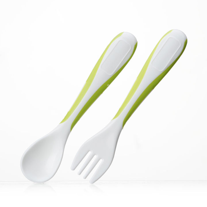 Baby Mini Bi-color Fork And Spoon Set Mumlove | Daraz.com.np