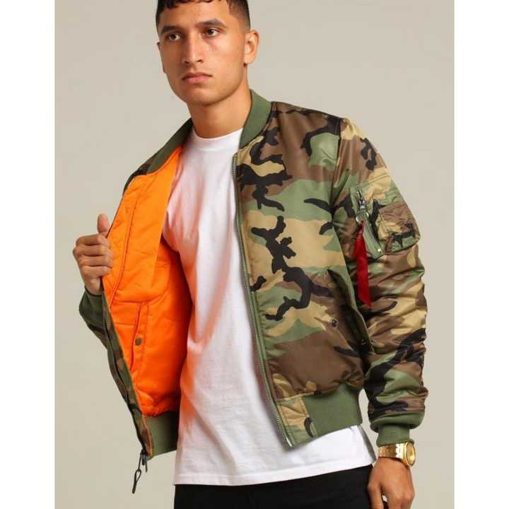 Smoke Rise Ny Slim Fit Bomber Flight Jacket Camouflage For Men | Daraz ...
