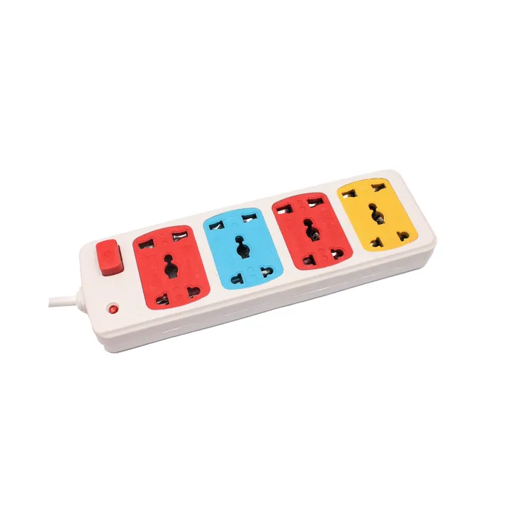 Multicolor 4 Port Extension Socket | Daraz.com.np