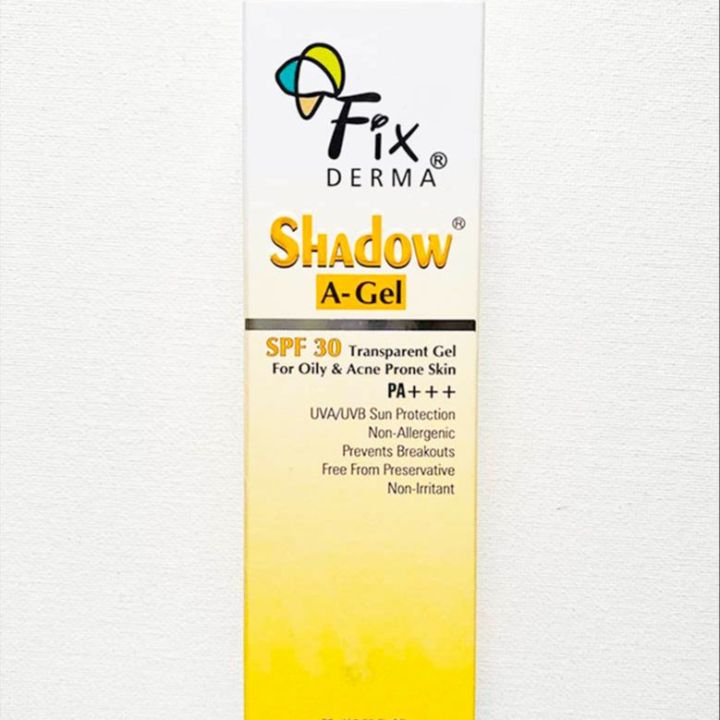 Fix Derma Shadow A-Gel SPF 30 Transparent Gel For Oily & Acne Prone ...