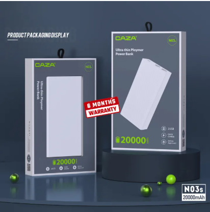 CAZA N03s 20000mAh Powerful Power bank Light Weight And 6 Months Brand ...