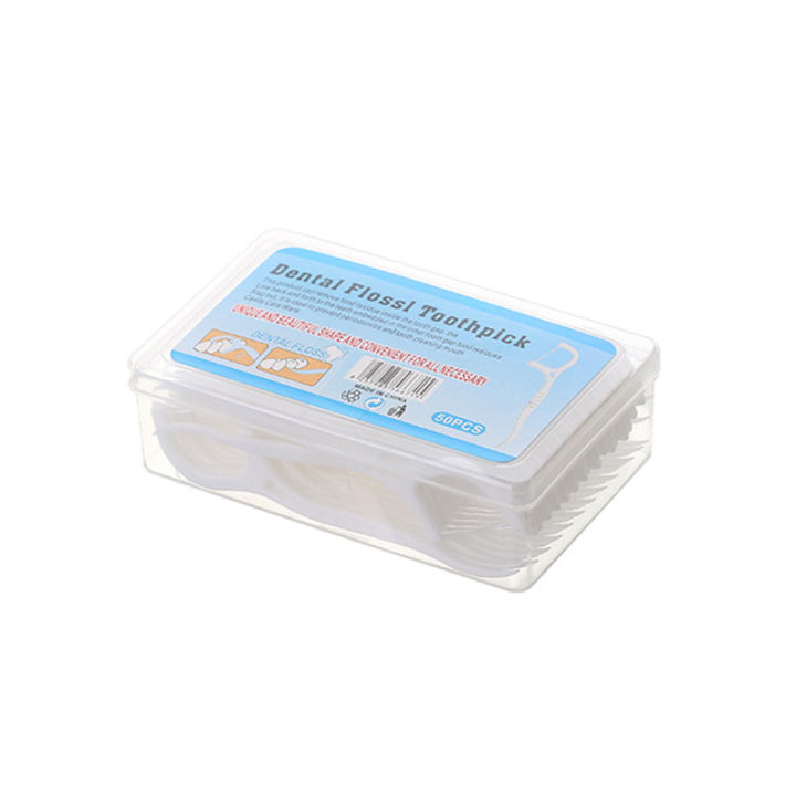 50/100pcs Boxed Disposable Dental Floss Flosser Picks Oral Care Tooth ...