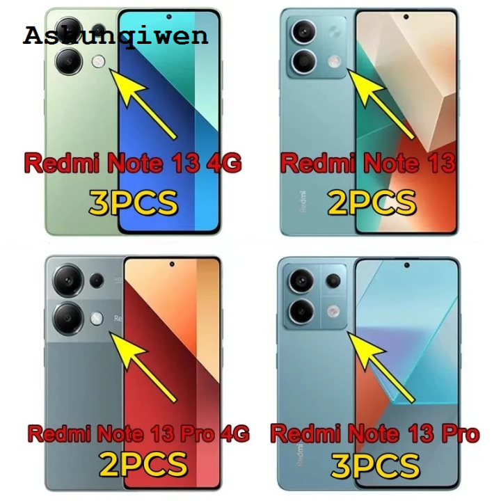 Ashunqiwen New style Metal Ring+Lens Tempered Glass For Redmi Note 13 ...