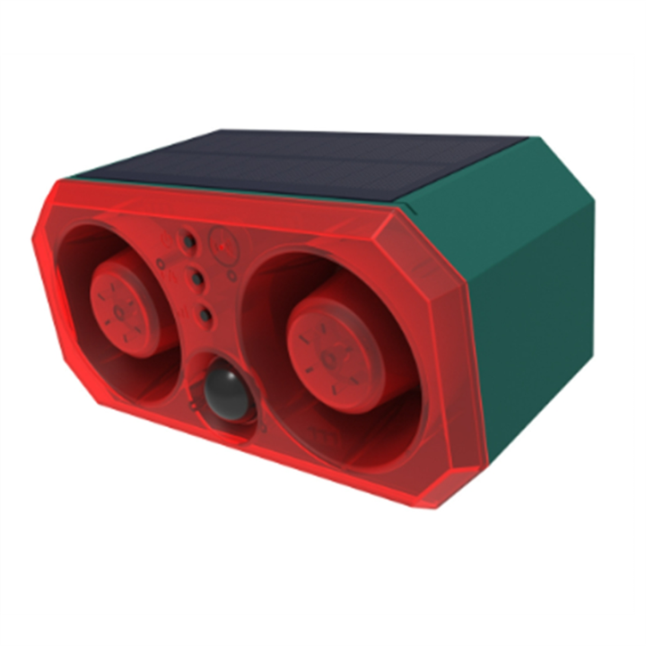New Super Loud Volume Solar Alarm Animal Repeller 2 Speakers Recording ...