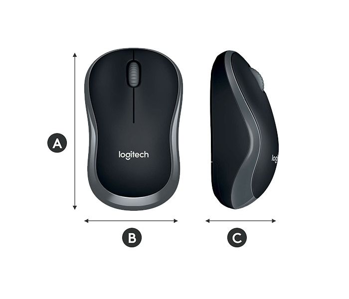 Logitech M186 Wireless Mouse 1000DPI Optical Mice 2.4G with USB Nano ...