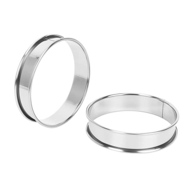 EITGZWAS 24 PCS Round Cake Ring Mold, Stainless Steel Muffin Tart Rings ...