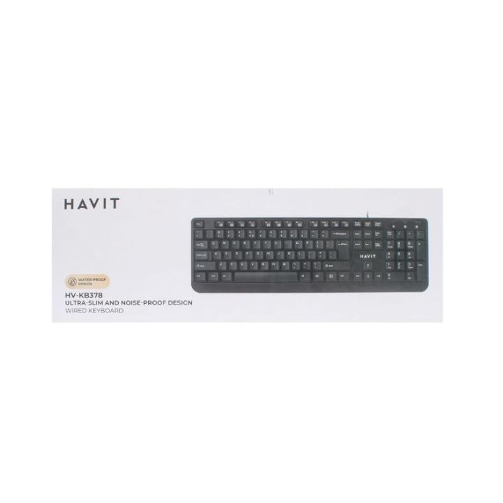 HAVIT KB378 USB English Font Multimedia Keyboard | Daraz.com.np