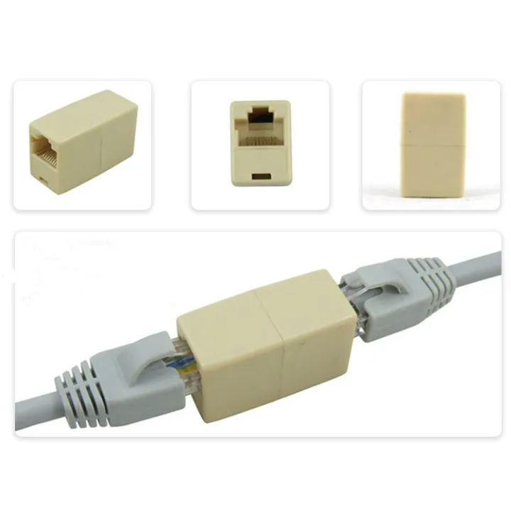 Internet Cable Connector Jointer Adaptor 2 port RJ45 Network Splitter 1 ...