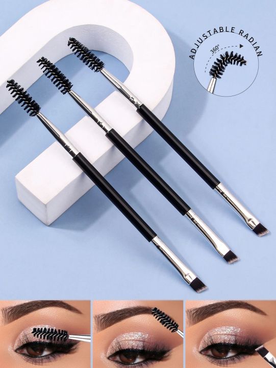 Dual-Ended Eyebrow Brush with Spoolie – 2-in-1 Makeup Tool for Brows ...