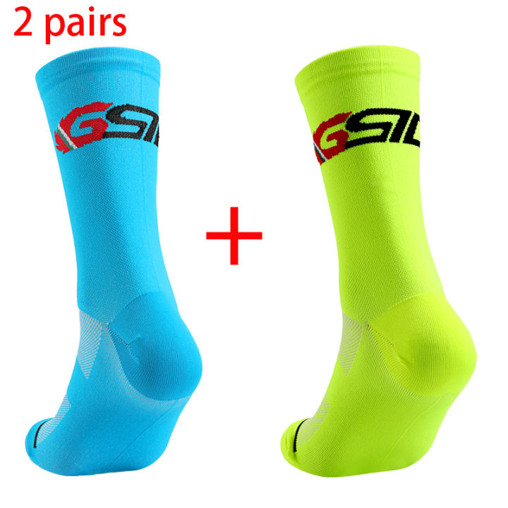 HOT 2 Pairs Bike Socks Men Nurse Compression Cycling For Women Mtb ...
