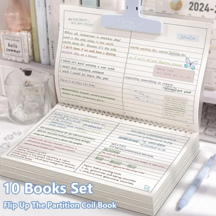 Multi-functional Thicken Paper Coil Notebook Grid/Horizontal Lines ...
