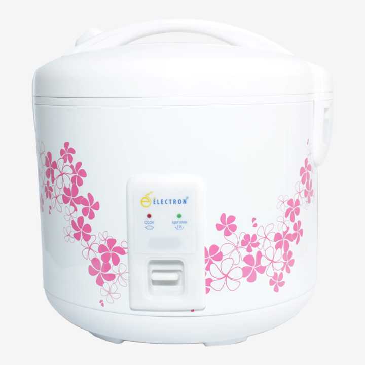 Electron White Floral Printed Deluxe Rice Cooker 2.2 Ltr | Daraz.com.np