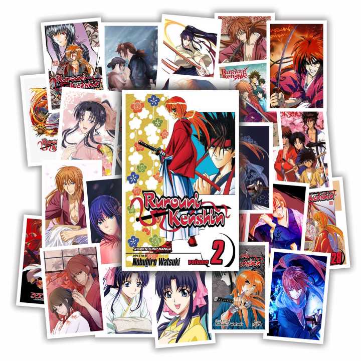 KYVOR Rurouni Kenshin Anime Collectible Sticker Pack of 25pcs (10cm x ...