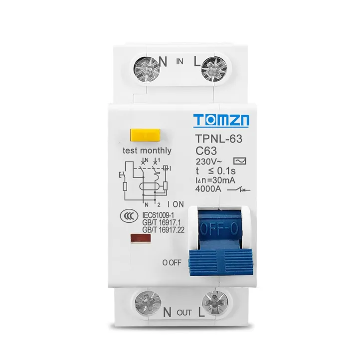 NCANRUI TPNL DPNL 230V 1P+N Residual Current Circuit Breaker with over ...