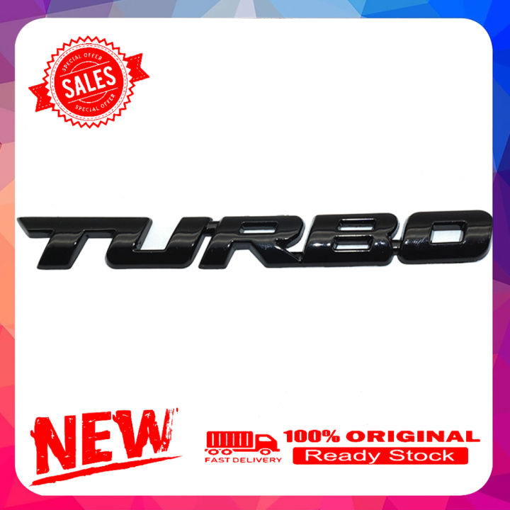 TURBO Letter Metal Car Badge Sticker Adhesive Auto Decal Emblem Styling ...