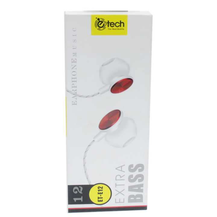 E-tech Extra Bass Earphone ET-E12 | Daraz.com.np