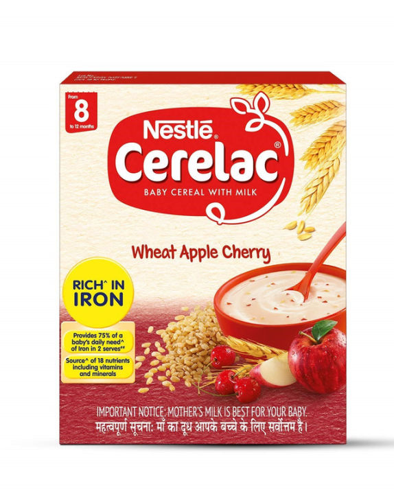 Nestle Cerelac Stage 2, Wheat Apple Cherry (From 8 Months) 300G | Daraz ...