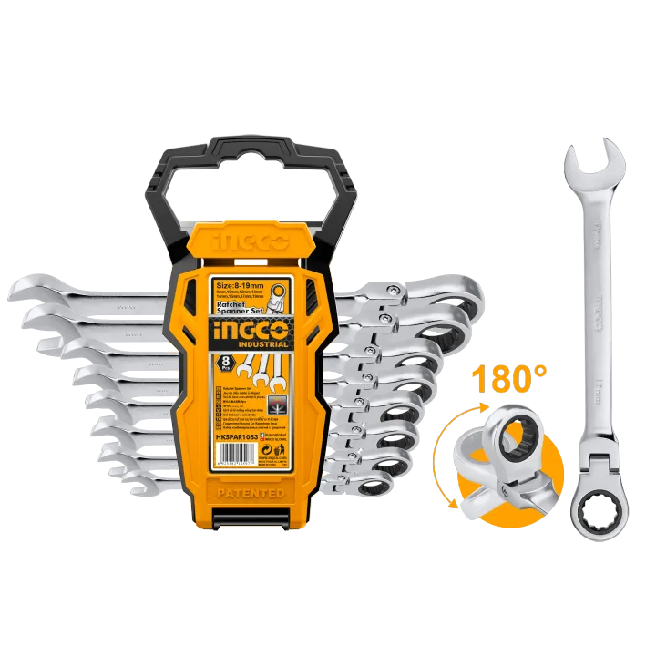 Ingco Brand New 8 PCS Flexible Ratchet Spanner Set | Daraz.com.np