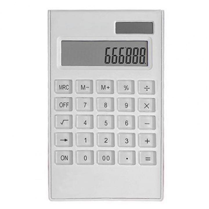 Fangfang Beige Desktop Calculator with Bright LCD Dual Power Adjustable ...
