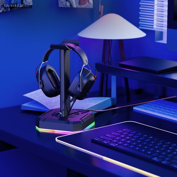 DISICHEN Portable Anrushide Detachable Headphone Stand RGB Backlight ...