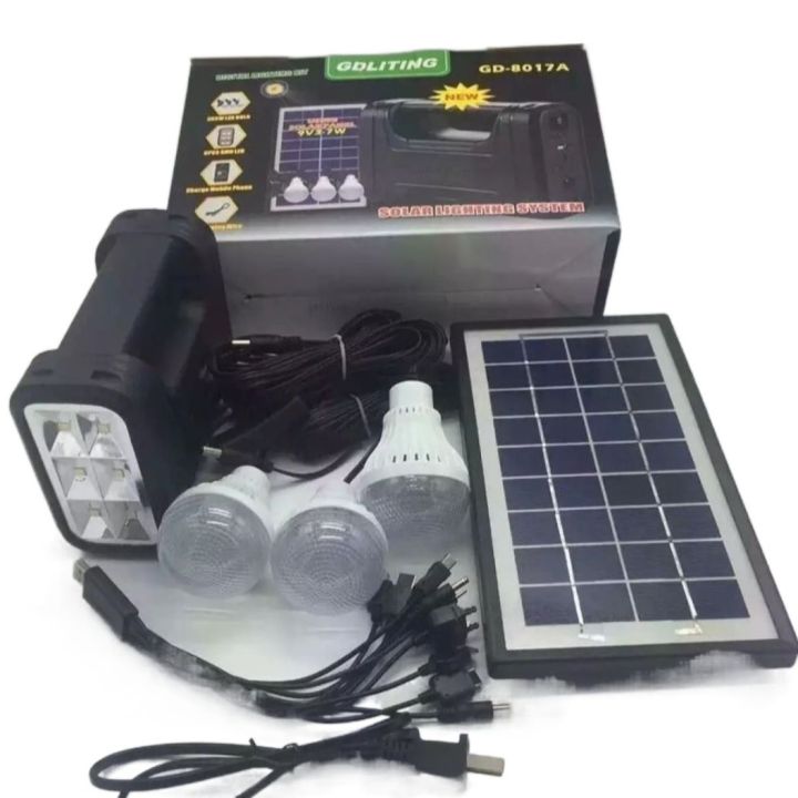GDLITE Solar Lighting Kit Inverter Light With Solar Charging System ...