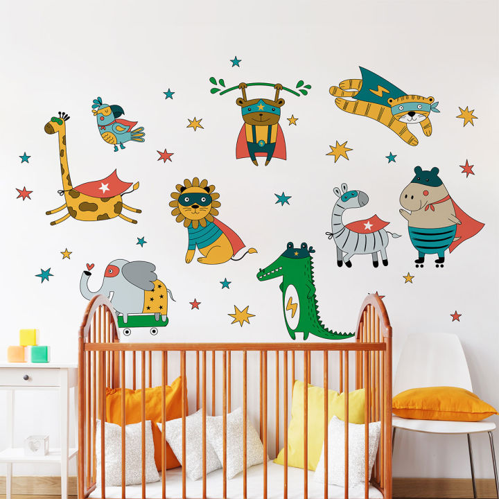 Wall Decals Animals African Super Heroes Wall Sticker | Daraz.com.np