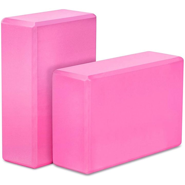 Yoga Blocks 2 Pack,EVA Foam Yoga Block Exercise Bricks,Pink | Daraz.com.np
