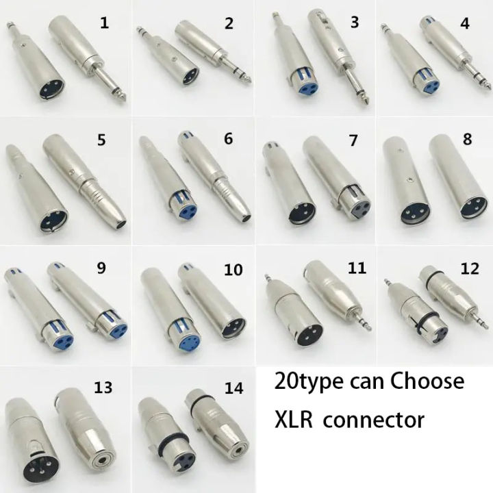 3Pin XLR Female To 6.35mm Male Mono Jack Lead Adapter Microphone 3pin ...