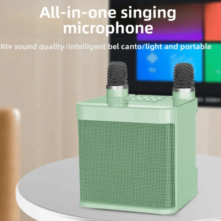 Subwoofer With 2 Microphones Bluetooth Speaker Set Portable ...