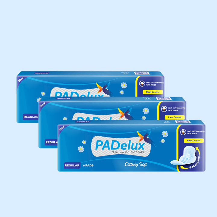 PADelux Sanitary Pads Cottony Soft 240 mm-6 Pads (pack of 3) | Daraz.com.np