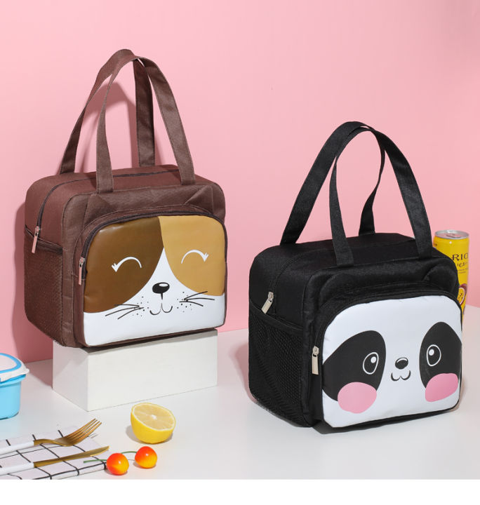 Wifu Cute Thermal Insulated Lunch Bags with Outer Zipper Pocket and ...