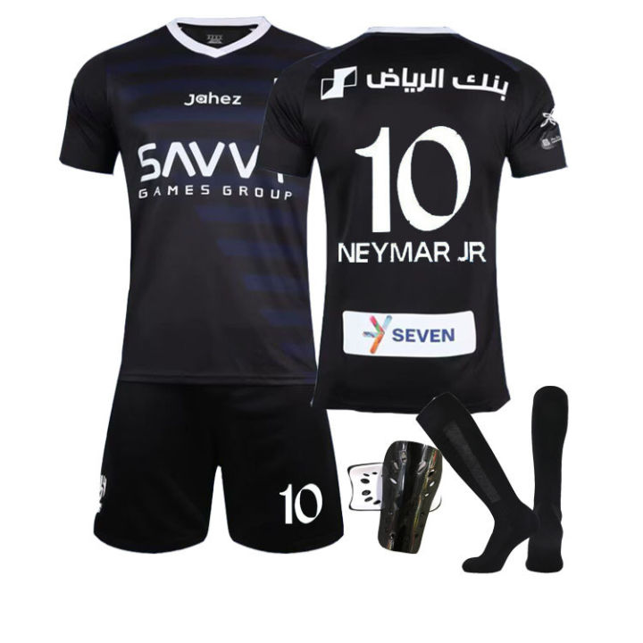 2324 Riyadh Crescent II Away Jersey Saudi League No. 10 Neymar Football Jersey Set for Adults ...