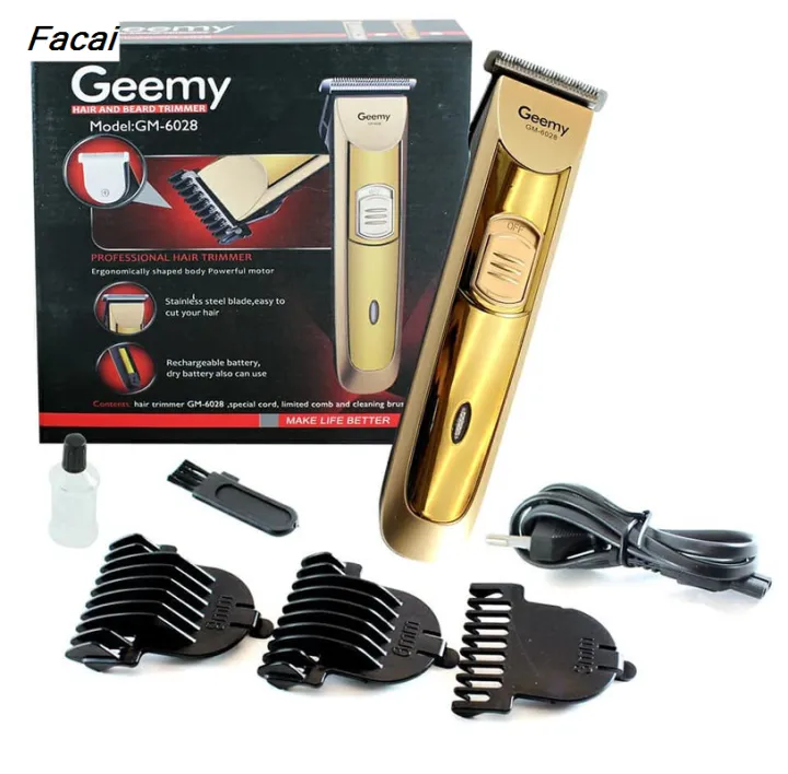 Facai Hair Trimmer Gold Rechargeable Beard For Men Fashion Clipper ...