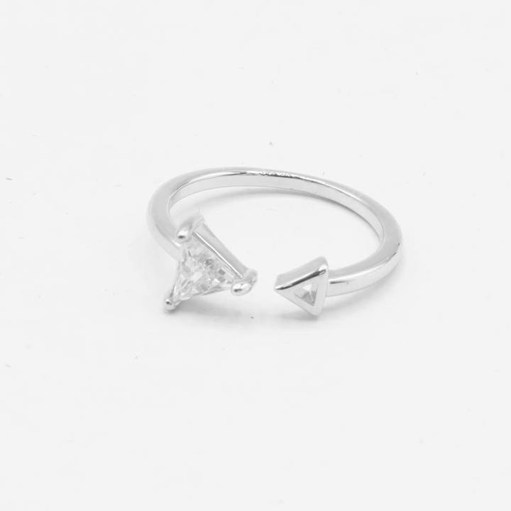 Silver Triangle Ad Stone Ring | Daraz.com.np