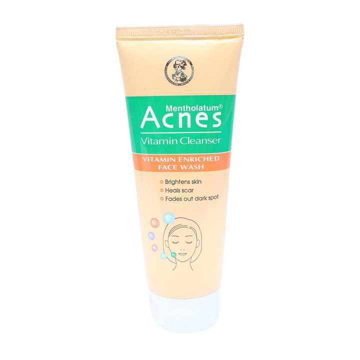 Mentholatum Acnes Vitamin Cleanser Vitamin Enriched Face Wash 100g ...