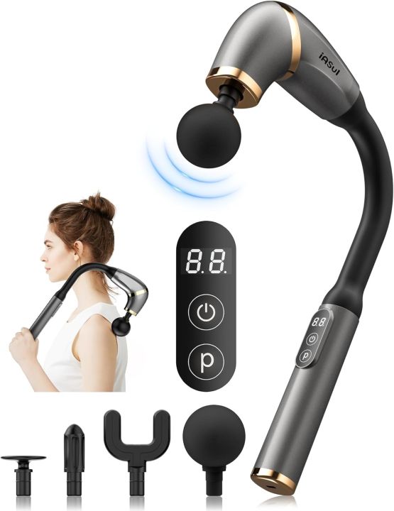 Fascial Massage Gun Deep Tissue with Upgraded Extension Handle, Back ...