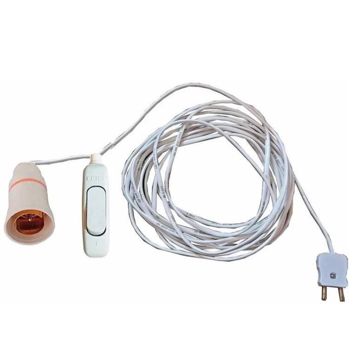 Bulb Holder with Flexible Decent Wire & 2 Pin Plug (Multicolour, 6 ...