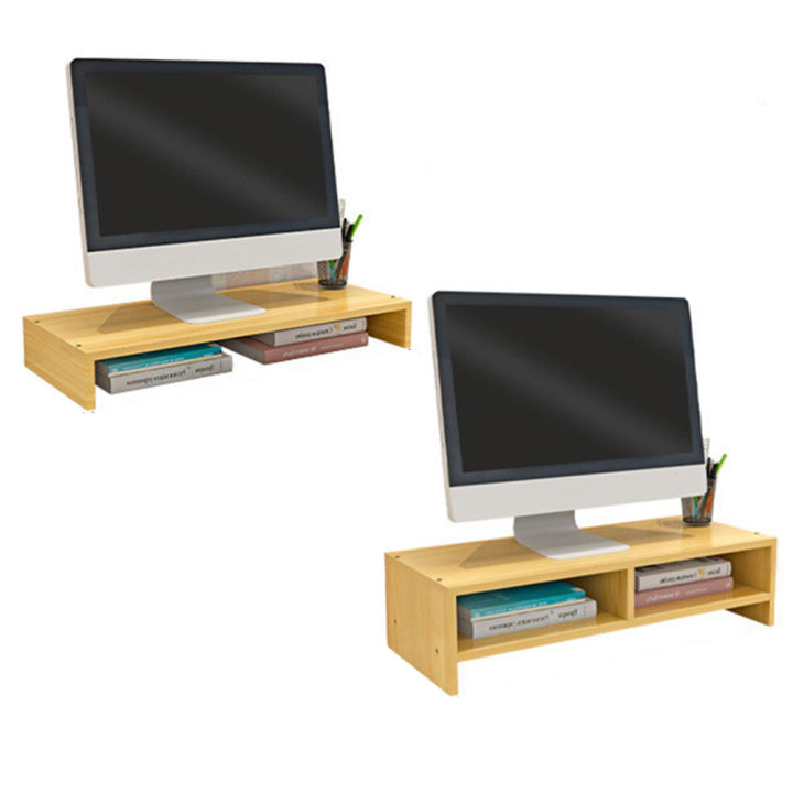 Practical Stable Base Wood Desktop Computer Stand Eyesight Protection ...