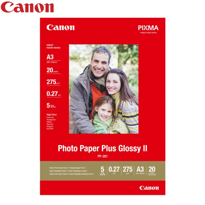 Canon PP-201 275 Gsm Glossy Photo Paper A3 - 20 Sheets | Daraz.com.np