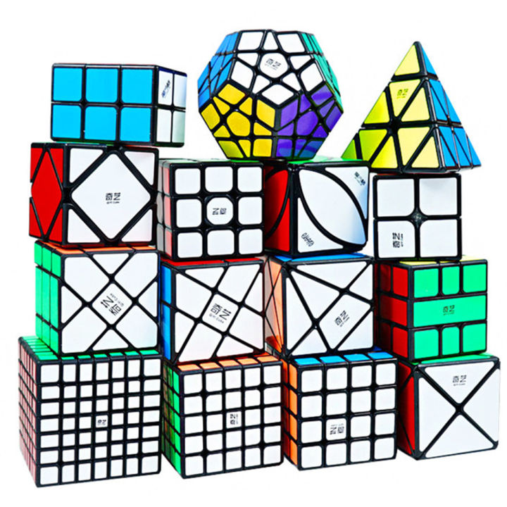 QIYI Speed Magic Cube 3x3x3 4x4x4 5x5x5 Puzzle Black Stickers Magic ...
