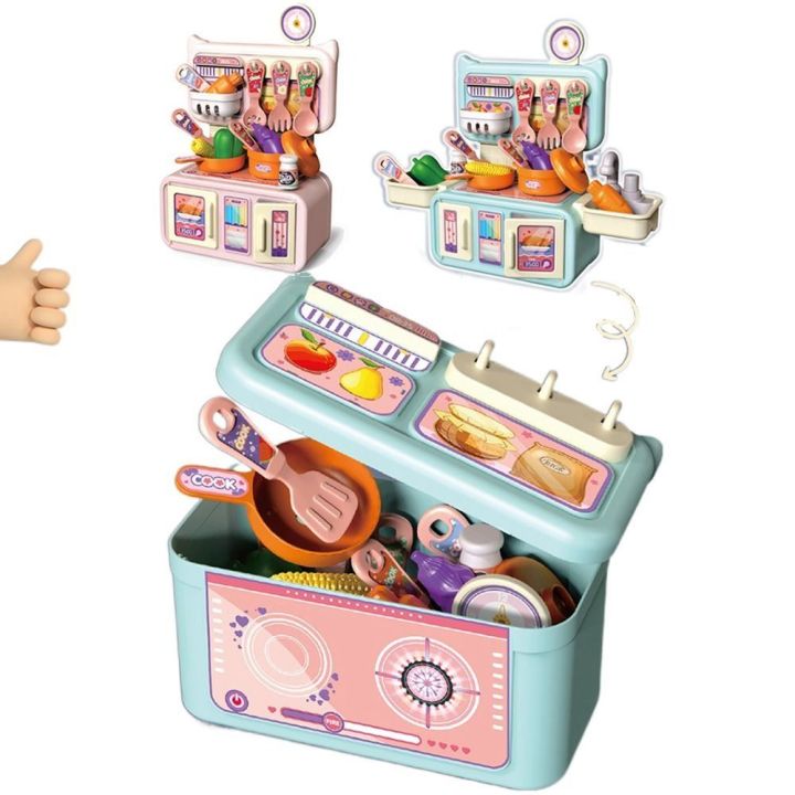 13/14pcs Smooth Cartoon Kids Kitchen Playset Spray and Play Sink ...