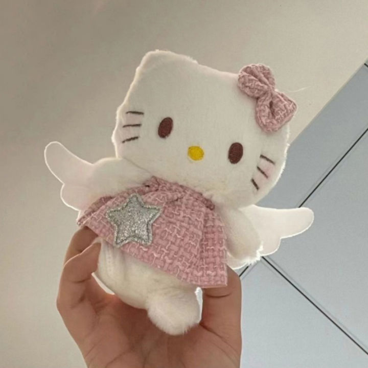 Kawaii Angel Hello Kittys Doll Winged Fairy Dress Cartoon Keychain ...