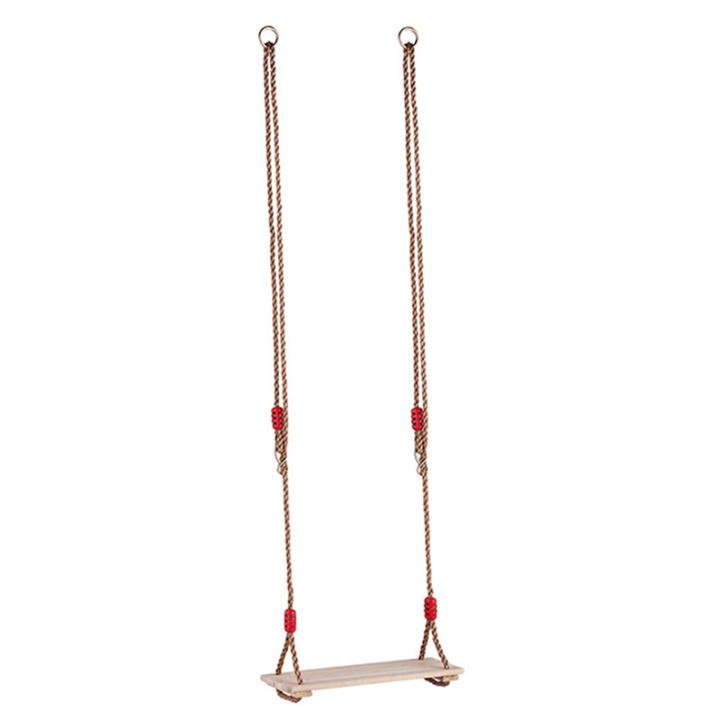 Wooden Hanging Swings Seat with Length Adjustable Rope Swing Seat ...