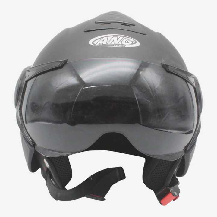 ANG Amaze Plain Black Half Face Helmet | Daraz.com.np
